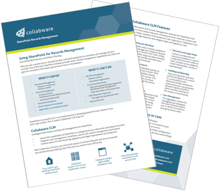 SharePoint Capabilities for Case Management