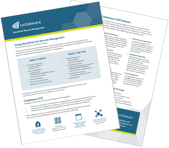 SharePoint Capabilities for Case Management