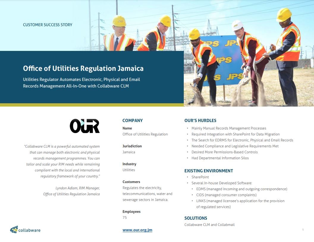 How a Utilities Regulator Automated Physical, Electronic & Email RM