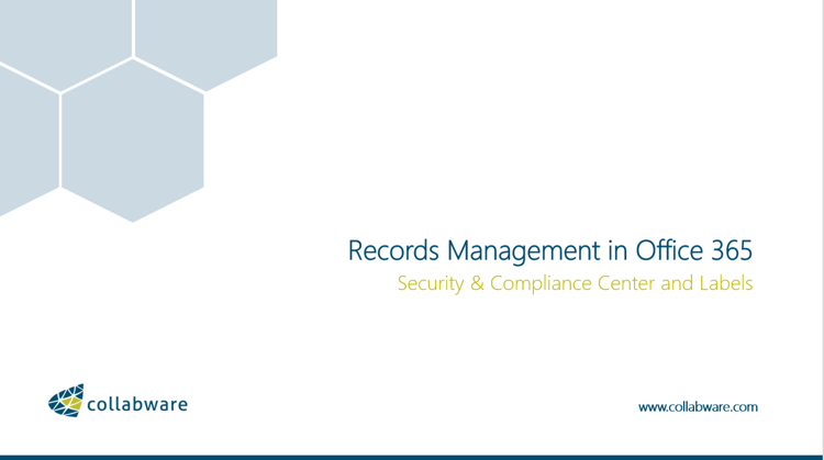 Records Management in Microsoft 365: Labels