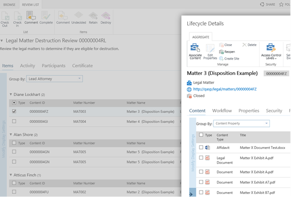 Legal RM: SharePoint Case Management