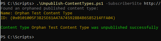 How to Unpublish Orphaned Content Types in SharePoint, Script Provided